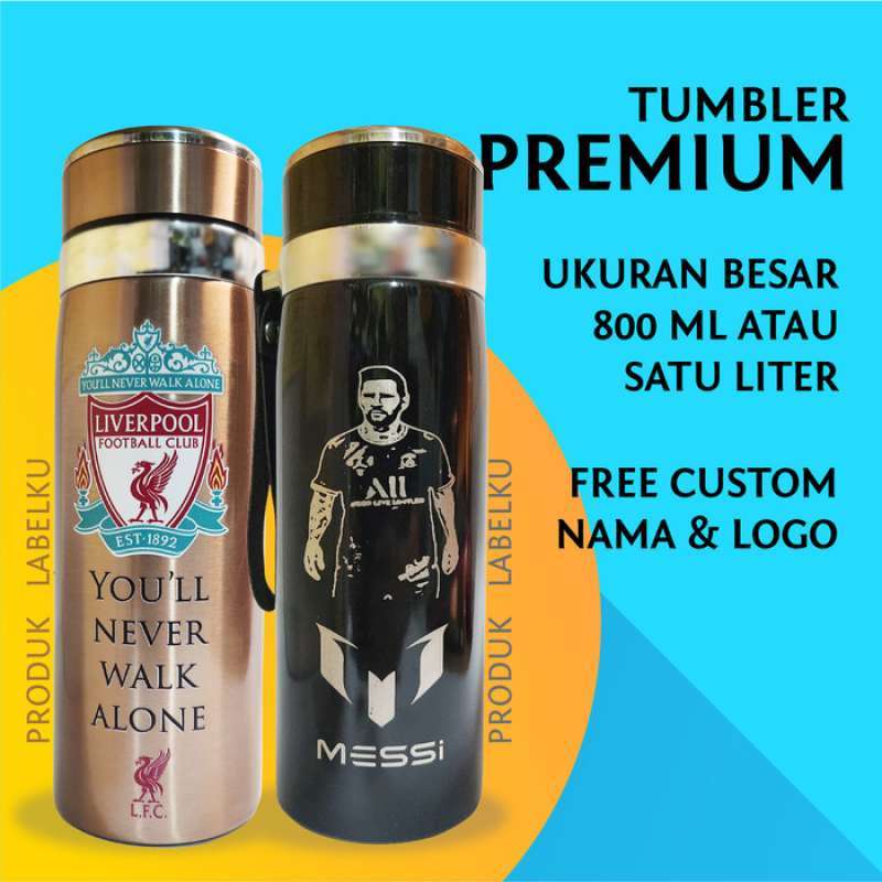 Promo Tumbler Custom Nama Dan Logo Botol Termos Besar 800 Dan 1000 Ml ...