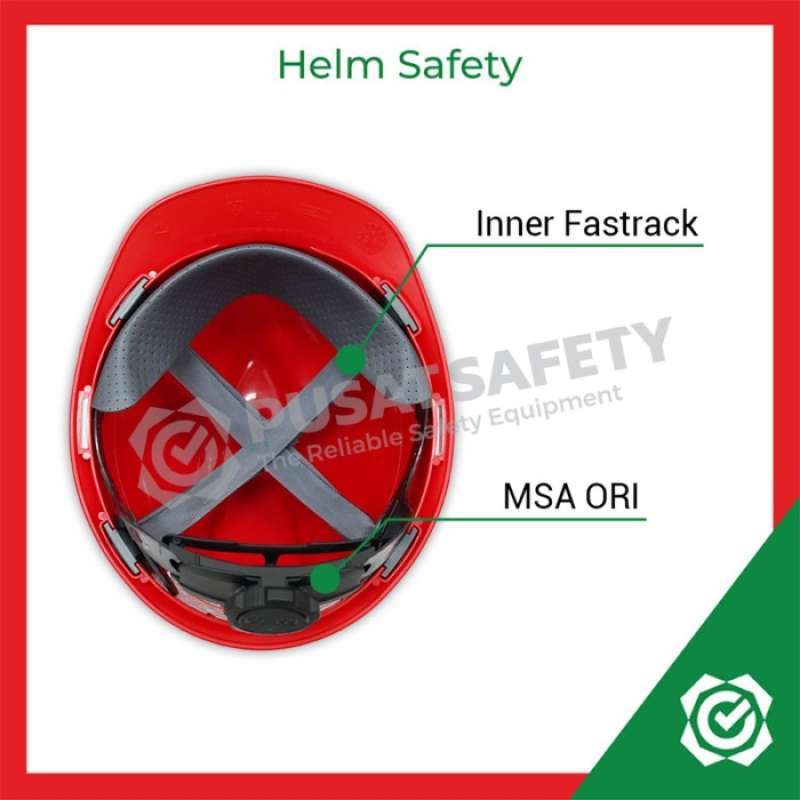 Promo Helm Proyek Kerja Safety Msa V-gard Original With Fas-trac ...