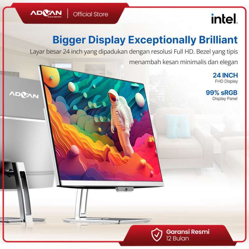 Jual Advan All In One Pc Aio Onepc Intel I5 8+512gb Windows 11 Di ...
