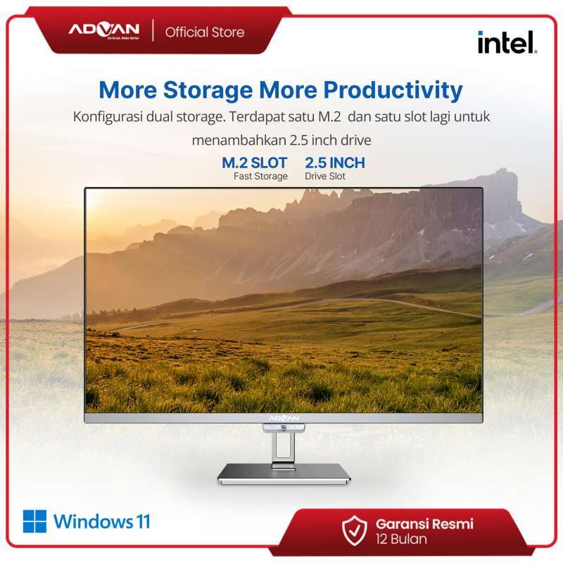 Jual Advan All In One Pc Aio Onepc Intel I5 8+512gb Windows 11 Di ...