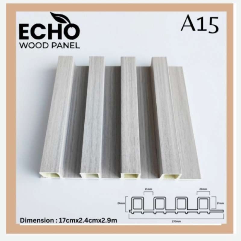 Promo ECHO WOOD PANEL / WPC / PANEL DINDING PVC A15 Diskon 23% di ...