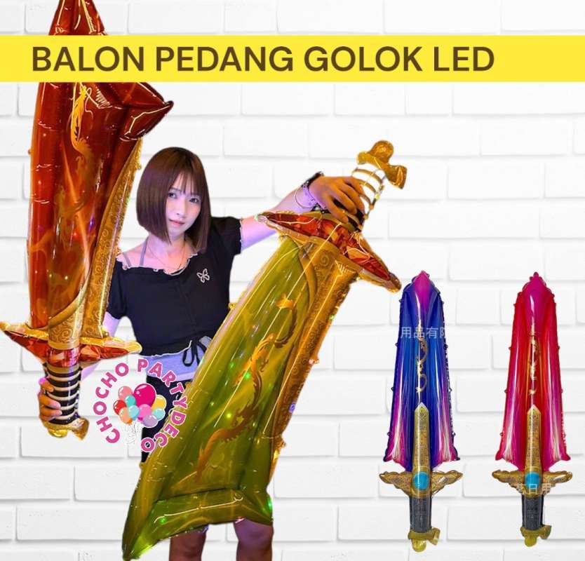 Jual Balon Pedang Golok Dengan Led / Balon Led Pedang Golok Di Seller ...