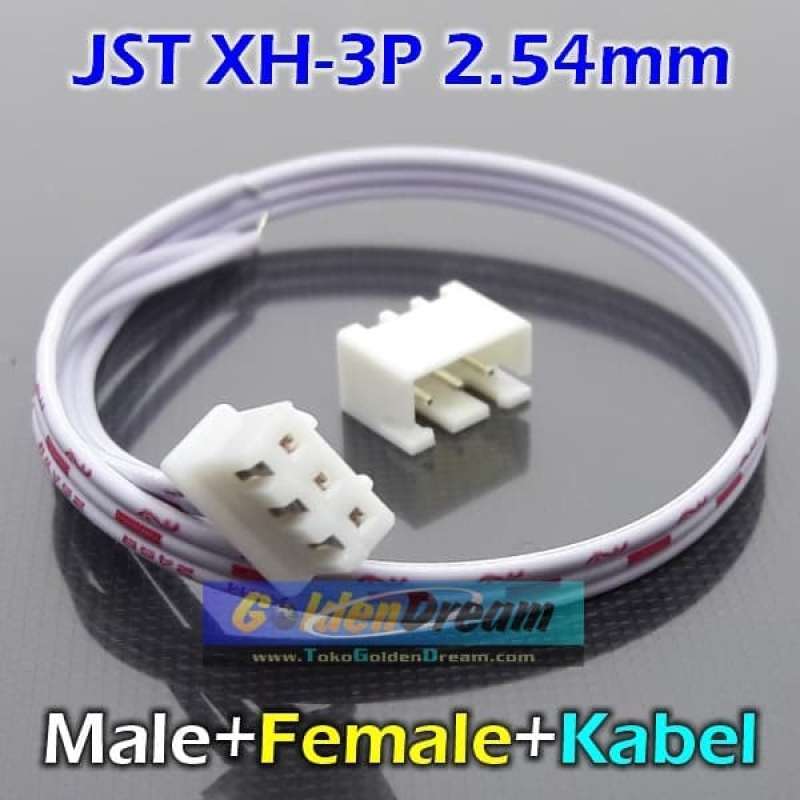 Jual Socket Kabel Terminal JST XH 3P 2.54mm Connector Cable male female EL di Seller Eazyfast ...