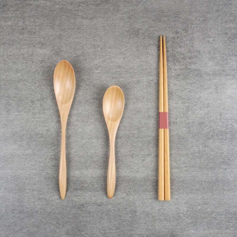 Promo Alat Makan Kayu Wooden Cutlery Set Ishida Natural Wood Light ...