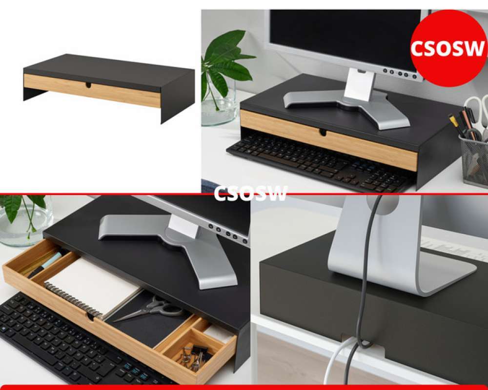 Promo Meja Monitor Komp Laci,penyimpanan Bersekat Elove Comp Monitor ...