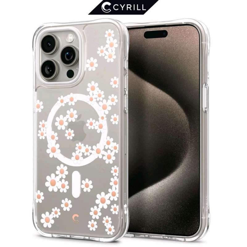 Jual Case iPhone 15 Pro Max Spigen Cyrill Cecile Clear Flower MagSafe ...
