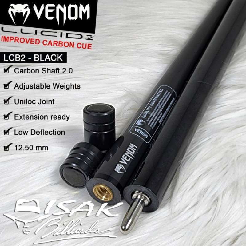 Jual Venom Lucid Carbon Lcb Black Cue Uniloc Low Deflection Stick ...
