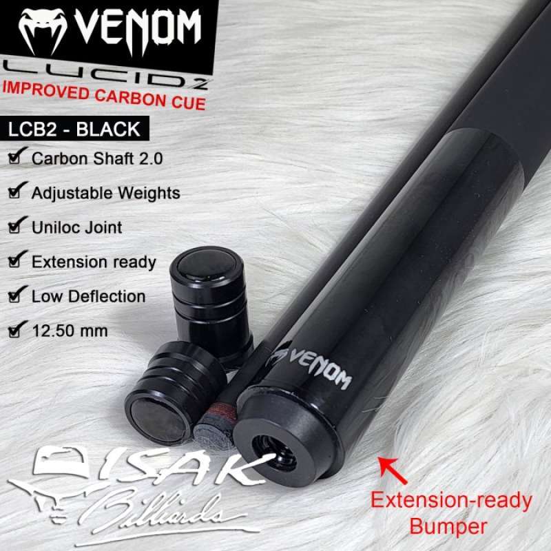 Jual Venom Lucid Carbon Lcb Black Cue Uniloc Low Deflection Stick ...