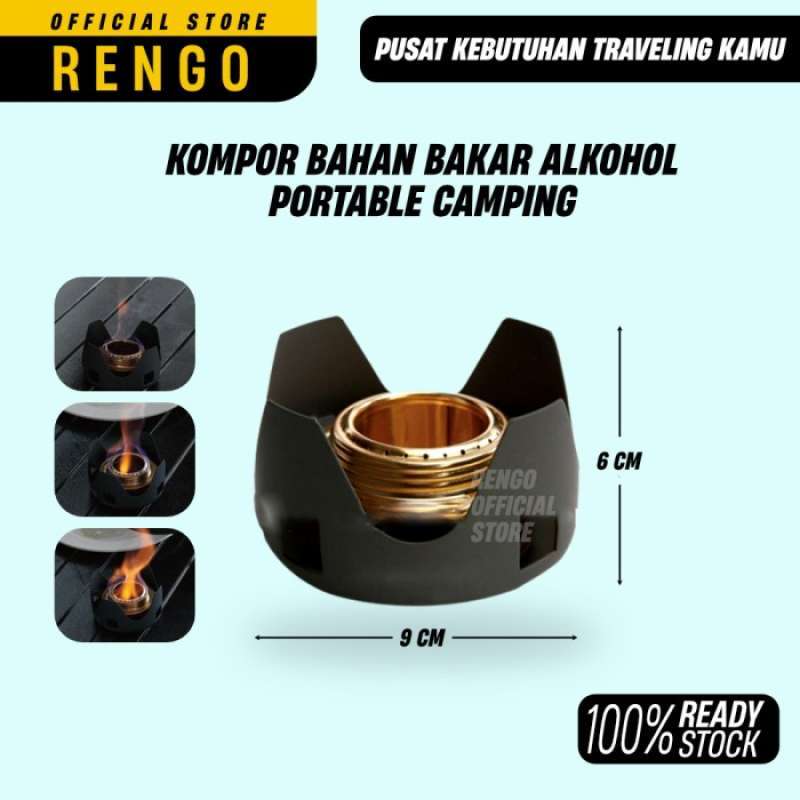 Promo Kompor Portable Bahan Bakar Alkohol Camping ALOCS - HITAM Diskon ...