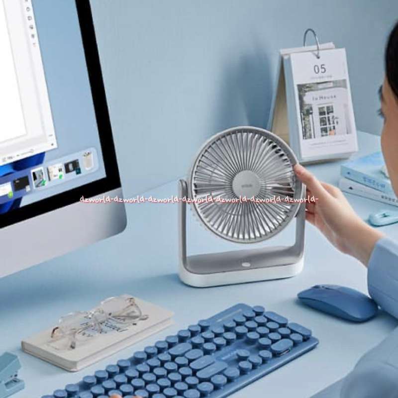 Jual Kris 3-in-1 Rechargeable Fan Light Portable Kipas Angin Putih Abu ...