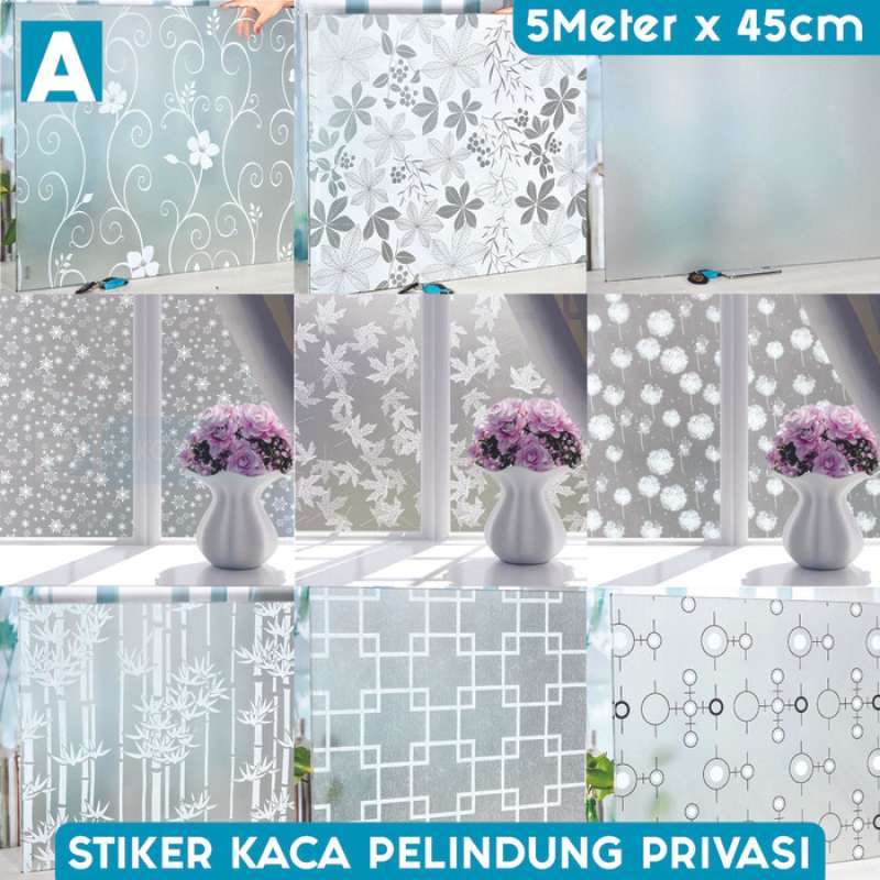 Promo Wallpaper Stiker Kaca Untuk Jendela White Only (5m X 45cm) Diskon ...