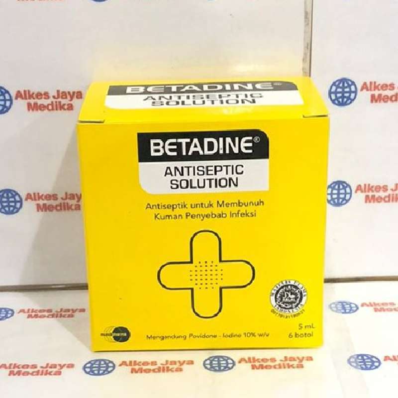 Jual Betadine Antiseptic 5ml Box Isi 6 Botol - Obat Luka Di Seller ...