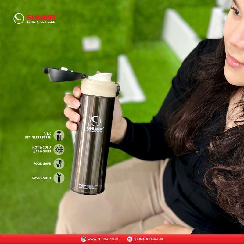 Promo Termos S/s Shuma Stainless Steel 316 Ultra Light One-push 500ml - Biru Diskon 20% Di ...