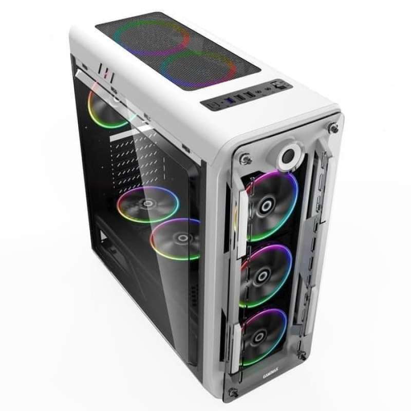 Promo Pc Casing Gamemax Optical G510 White + 4x Fan Argb + Controller ...