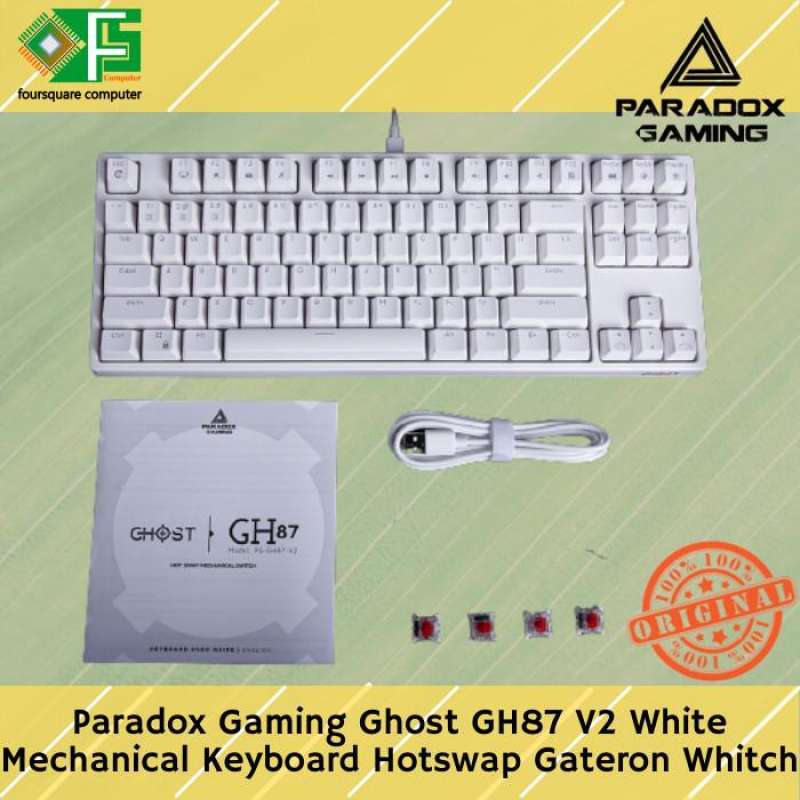 Jual Keyboard Mechanical Paradox Gaming Ghost Gh87 Gateron Switch Putih ...