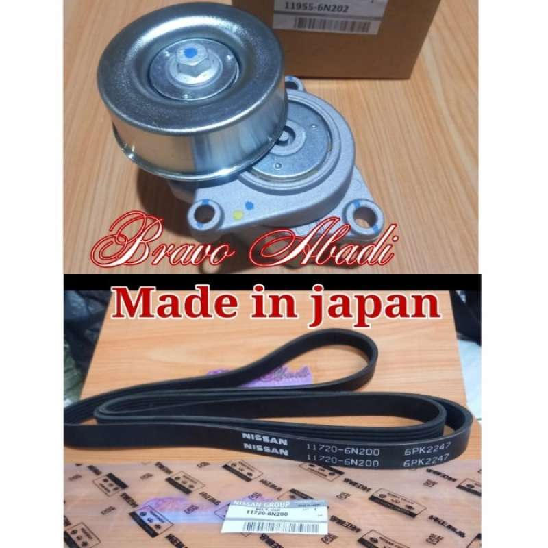 Promo TENSIONER ASSY + FAN BELT FANBELT XTRAIL T30 SERENA C24 ORIGINAL Diskon 22% di Seller ...