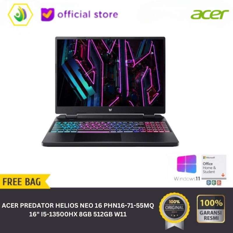 Jual Acer Predator Helios Neo 16 Phn16-71-55mq 16 Inci I5-13500hx 8gb ...