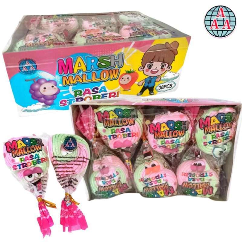 Jual Aaa Permen Lunak Marshmallow Isi 30pc - Marsmalo Strwby Di Seller ...