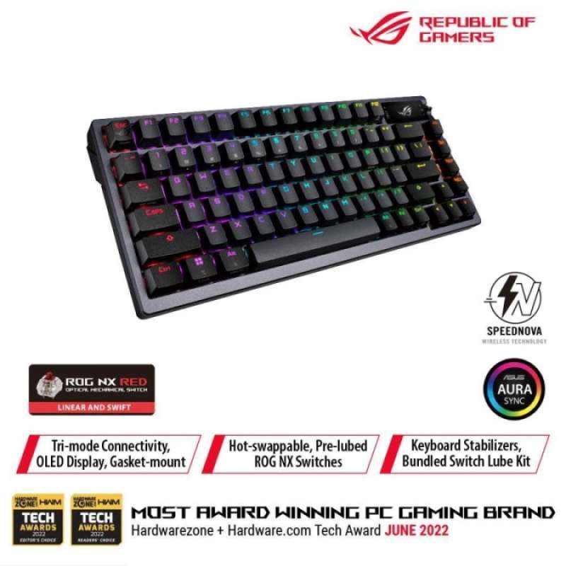 Promo Sale Keyboard Asus Rog Azoth - Wireless Mechanical Gaming ...