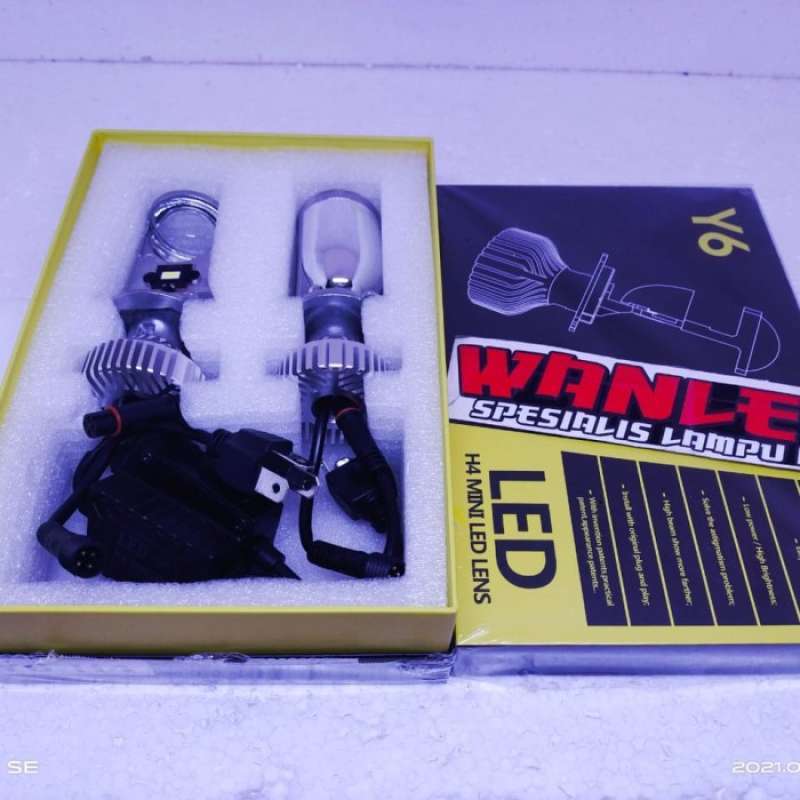 Promo LAMPU LED Y6 MINI LENS 50 WATT SOCKET H4 SUPER TERANG Diskon 9% ...