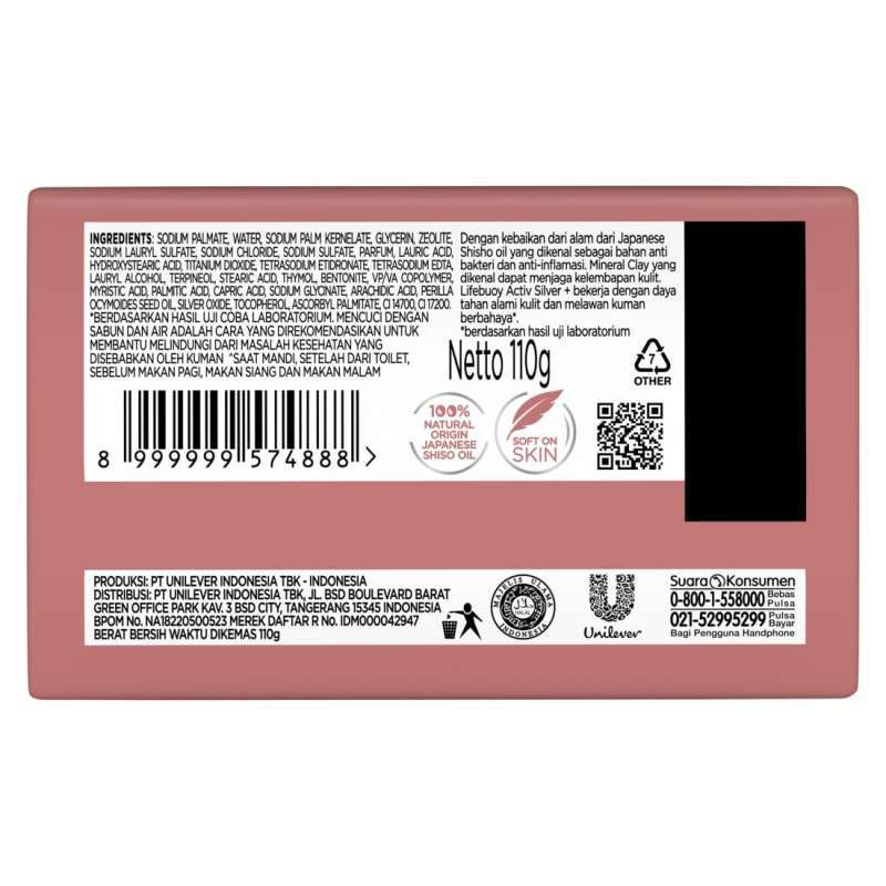 Promo Lifebuoy Japanese Shiso & Mineral Clay Sabun Batang 110 G [4 Pcs ...