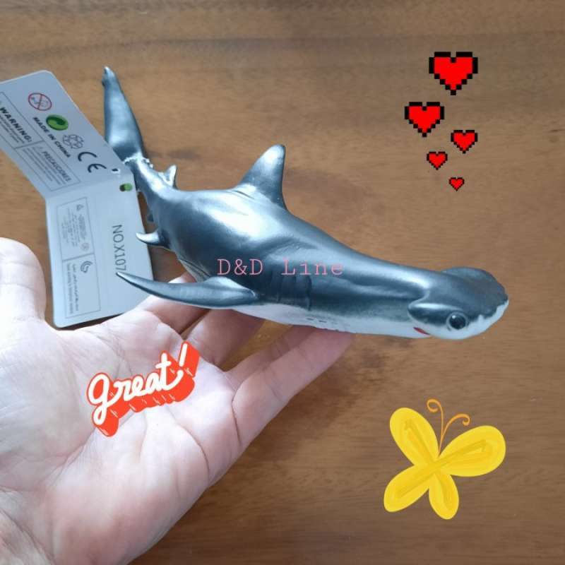 Jual Mainan Ikan Hiu Martil Hewan Liar Ocean World Hammerhead Shark ...