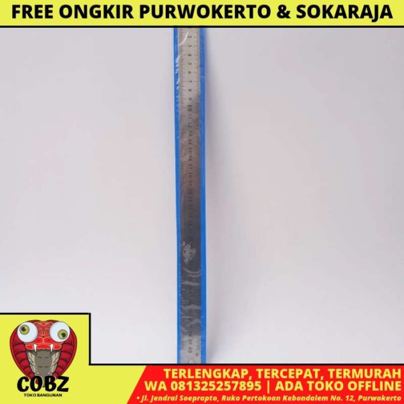 Jual 40 CM / NM Penggaris Mistar Alat Ukur Panjang Ruler Plat Besi di Seller COBZ Indonesia ...