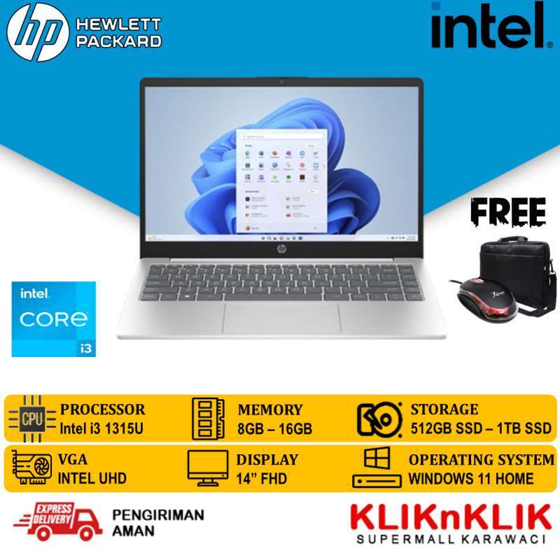 Promo Laptop Hp 14 I3 1315u 16gb Ssd 512gb 14 Fulld Hd Ips Windows 11 ...