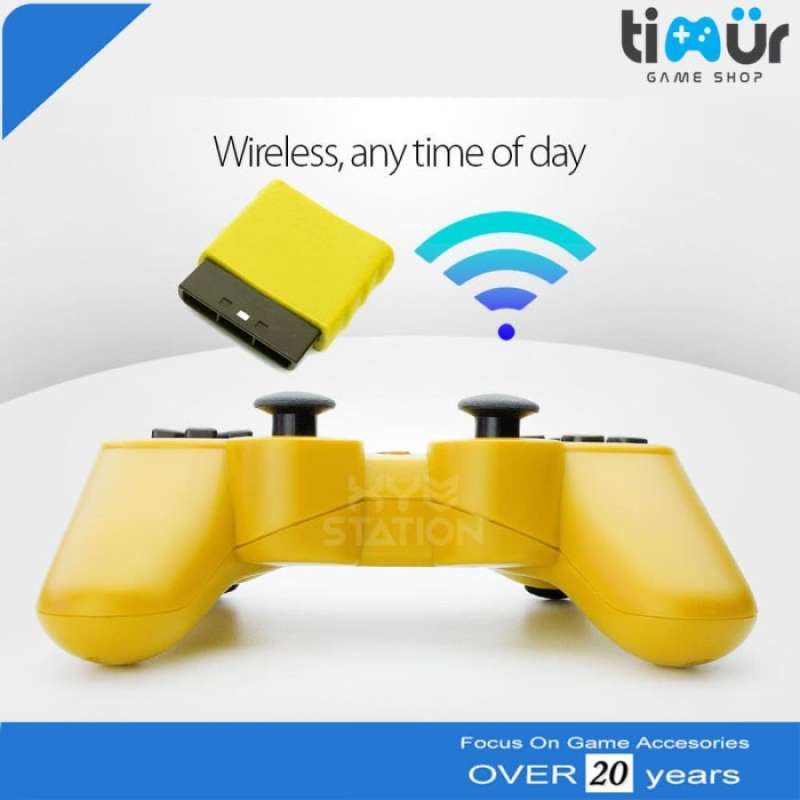 Promo Stik Stick Ps2 Wireless Ori Pabrik Warna Kuning - Markmarket ...