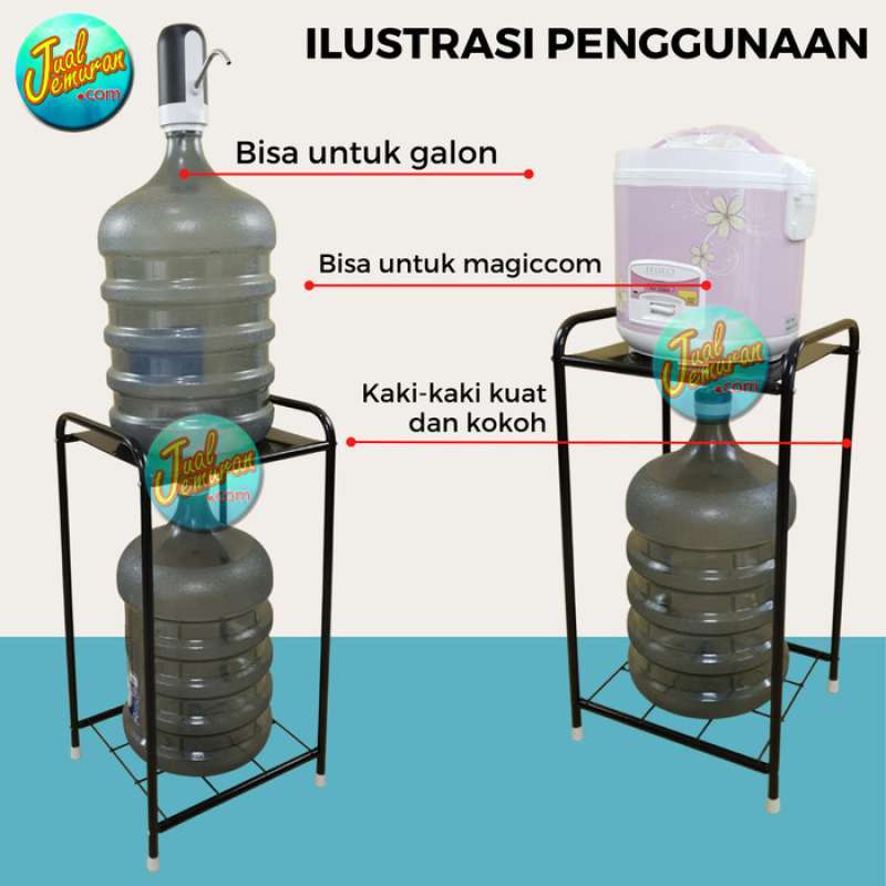 Promo Rak Galon Dispenser Besi 2 Susun Warna Putih Diskon 33% Di Seller ...