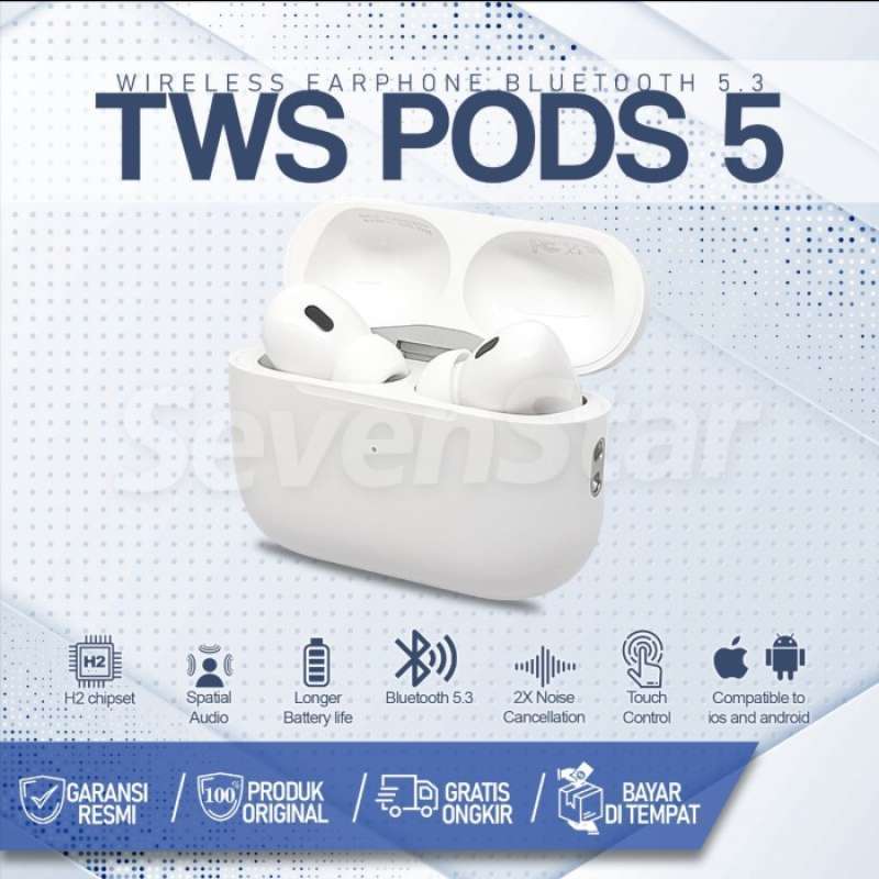Promo [sevenstar] Tws-pods 5 Ipx4 Wireless Earphone Bluetooth 5.3 ...
