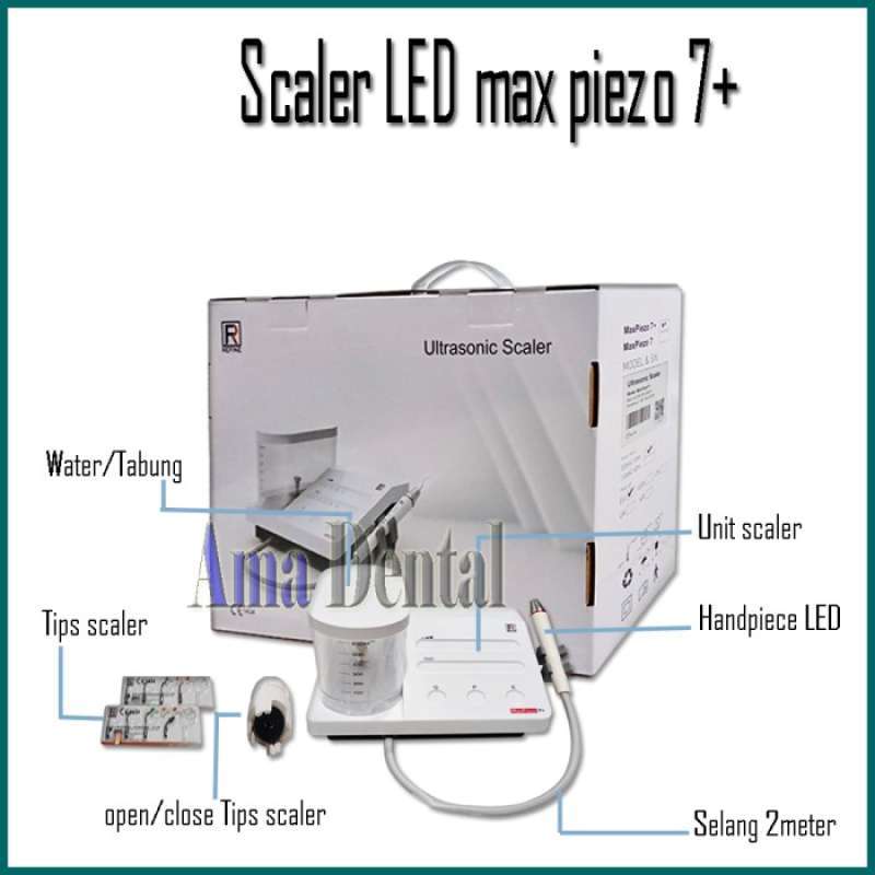 Promo Dental Scaller Led Max Piezo 7+ Set Lengkap Tabung Siap Pakai ...