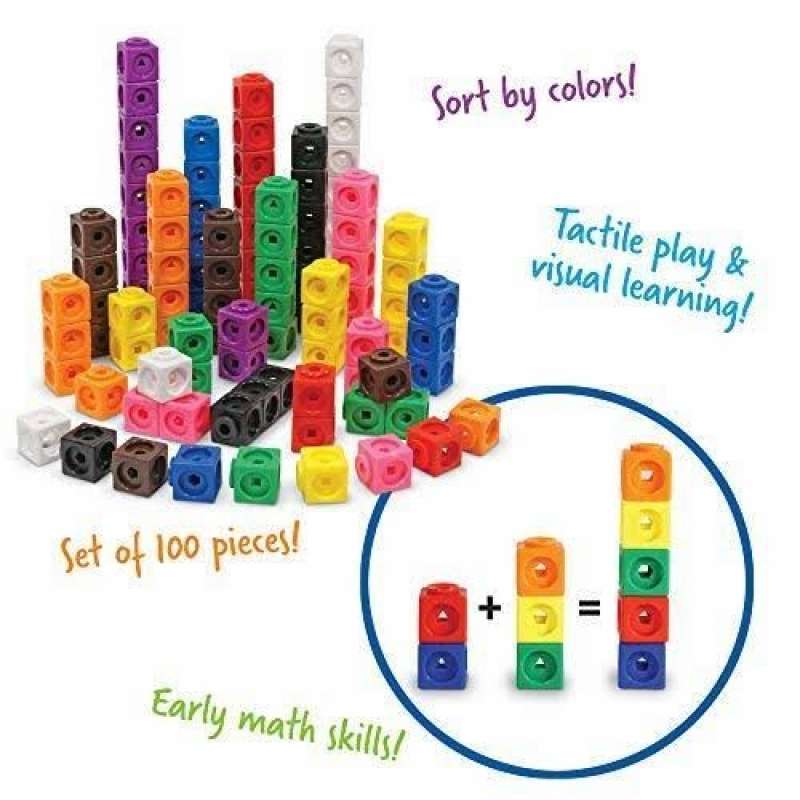 Promo Mainan Math Cubes Set Of 100 Metode Belajar Berhitung Matematika ...