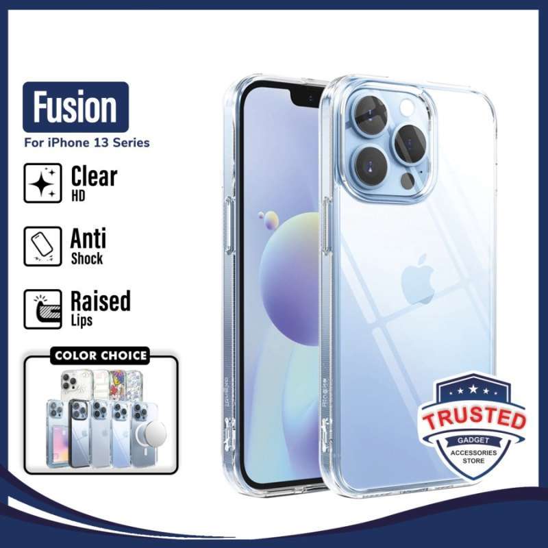 Promo Case iPhone 13 Pro Max 13 Mini Ringke Fusion Anti Crack Hybrid ...