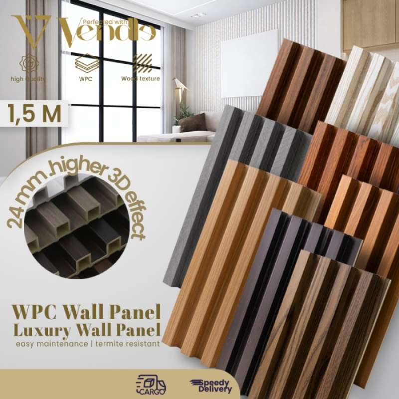 Promo Wpc Wall Panel Dinding 24mm - 3d Wall Panel Wood Dekor Dinding ...