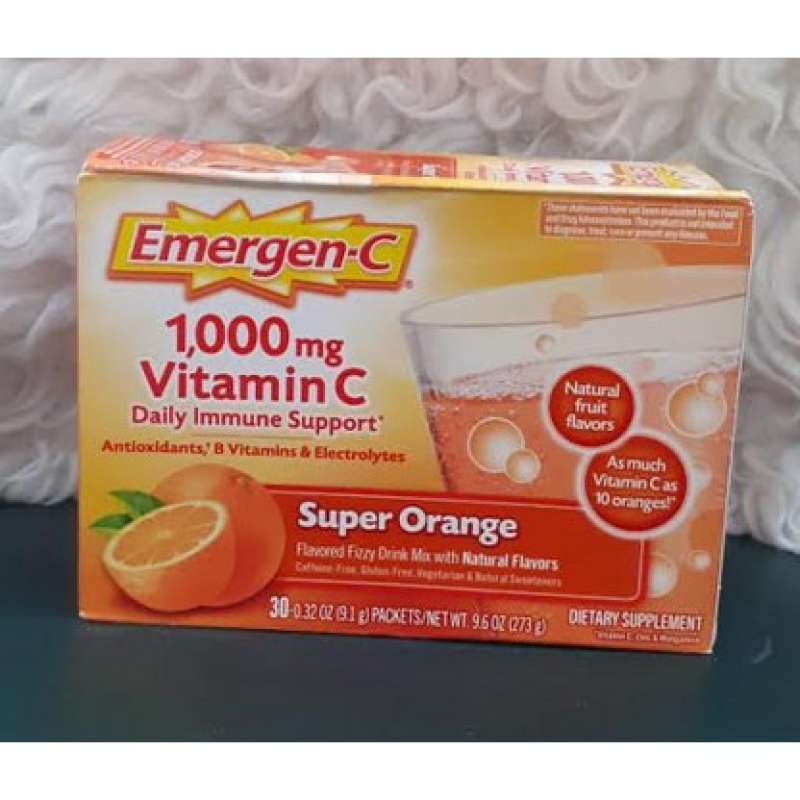 Promo Vitamin C 1000 mg Emergen C Daily supplement Super Orange flavor ...