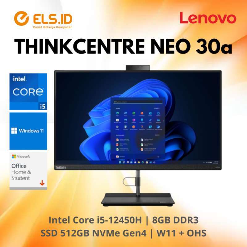 Promo PC All in One Lenovo ThinkCentre Neo 30a Intel i5 12450H 8GB SSD ...