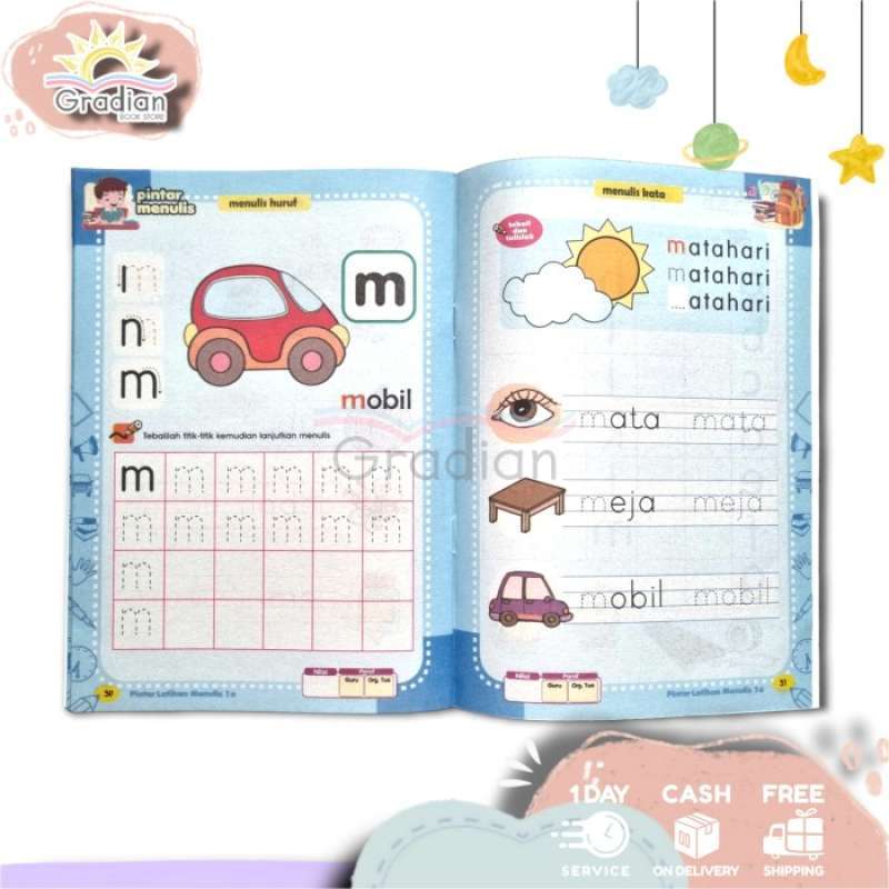 Promo Buku Tk Paud Pintar Latihan Menulis Abc Huruf Besar Dan Huruf ...
