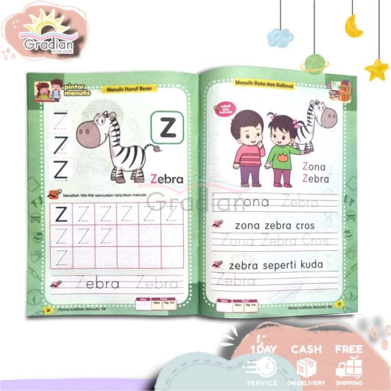 Promo Buku Tk Paud Pintar Latihan Menulis Abc Huruf Besar Dan Huruf ...