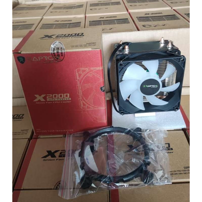 Jual Fan Cooler Raptor X2000 Led Rgb Fan Processor Pc Komputer Cooling ...