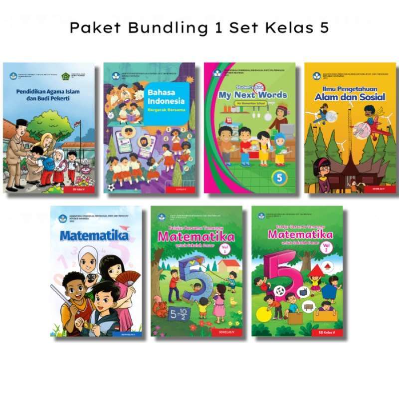 Promo Buku Kelas 5 Sd Kurikulum Merdeka (1 Set) - Multicolor Matematika Lama___tambah_agama ...