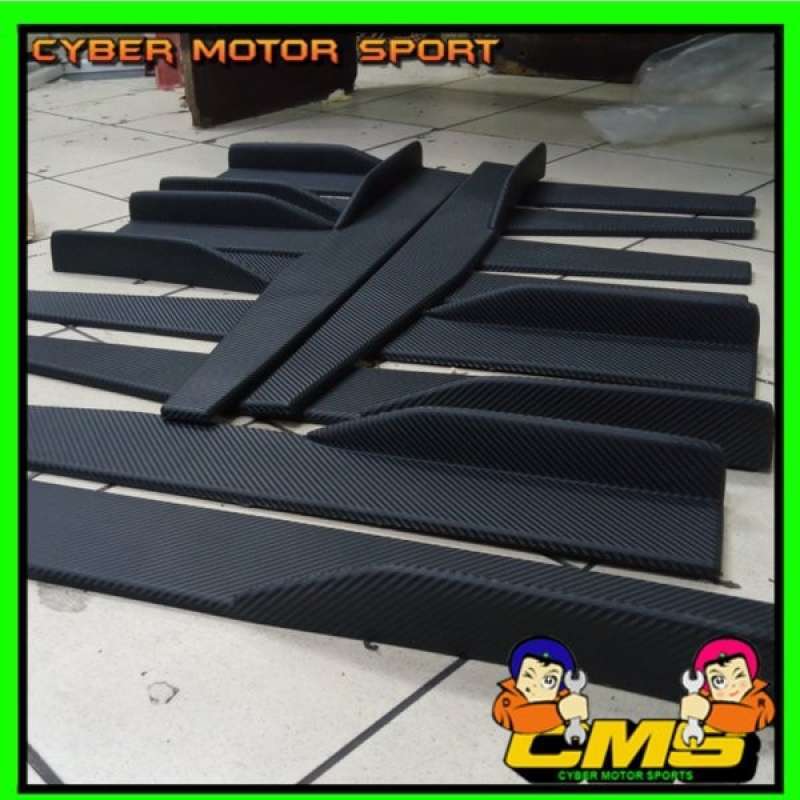 Promo Winglet Bumper Samping Universal Hitam Motif. Side Skirt Bumper ...