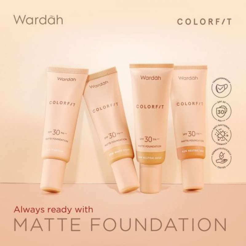 Jual Wardah Colorfit Matte Foundation 25 Ml - Liquid Foundation Spf ...