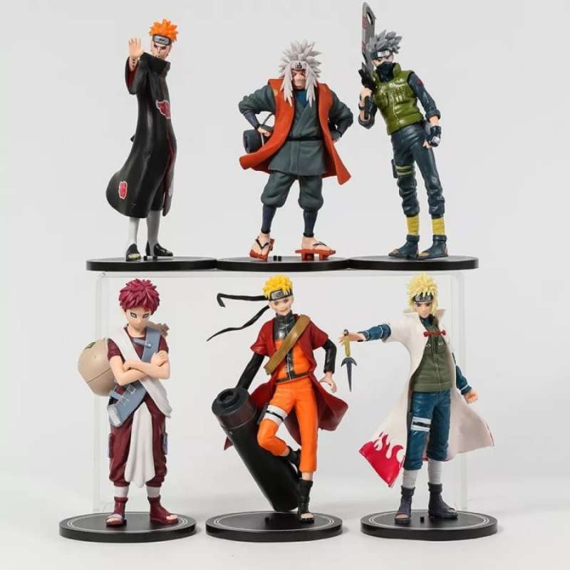 Promo Action Figure Naruto Set 6 Pcs Naruto Sasuke Kakashi - Tocko99 ...