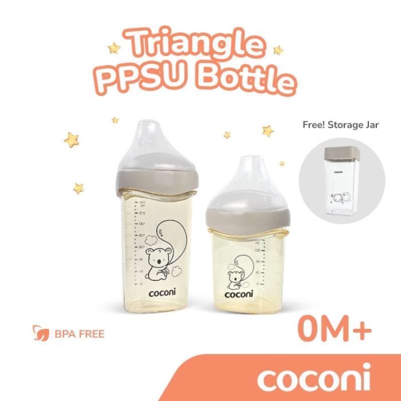 Jual Coconi Triangle Feeding Bottle Ppsu 150/240ml | Botol Dot Ppsu ...