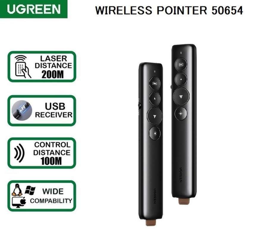 Jual Ugreen Wireless Presenter Laser Pointer Remote Control Pointer Pen Di Seller Gadogadoit ...