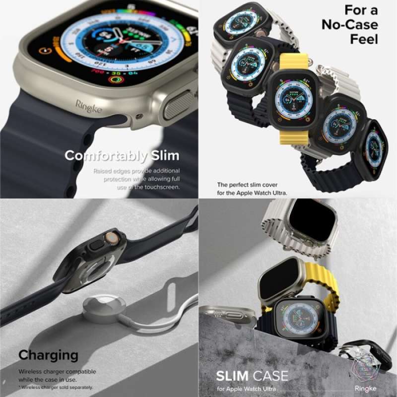 Promo Ringke Apple Watch Ultra Slim Clear + Gray Hardcase Armor Ultra ...