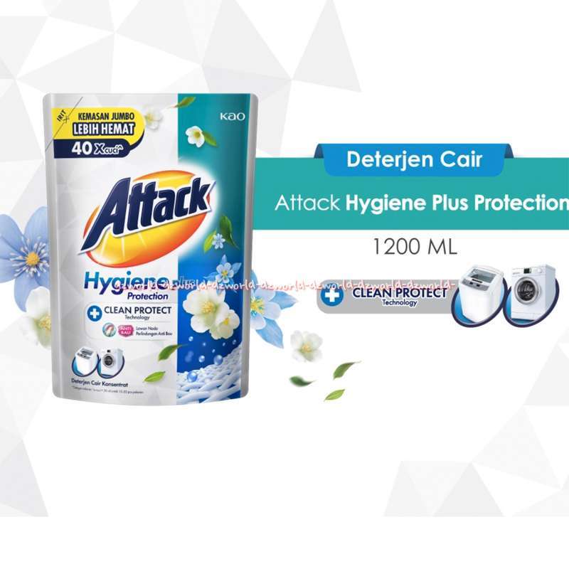 Jual Attack 1200ml Plus Softener Clean Protect Detergent Cair Liquid ...