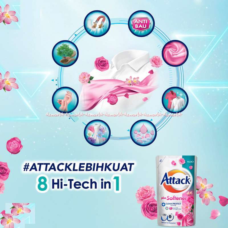 Jual Attack 1200ml Plus Softener Clean Protect Detergent Cair Liquid ...