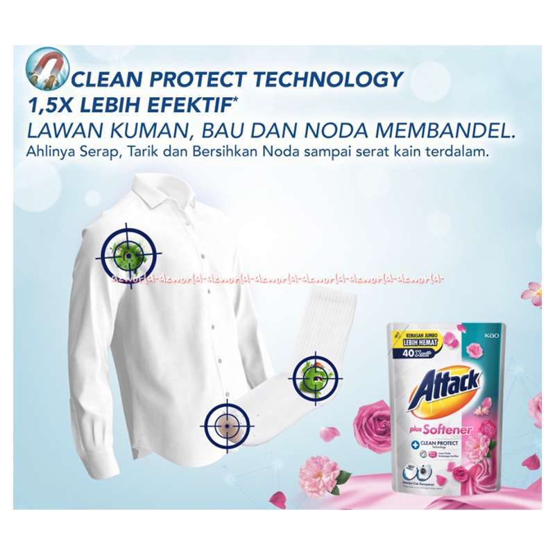 Jual Attack 1200ml Plus Softener Clean Protect Detergent Cair Liquid ...